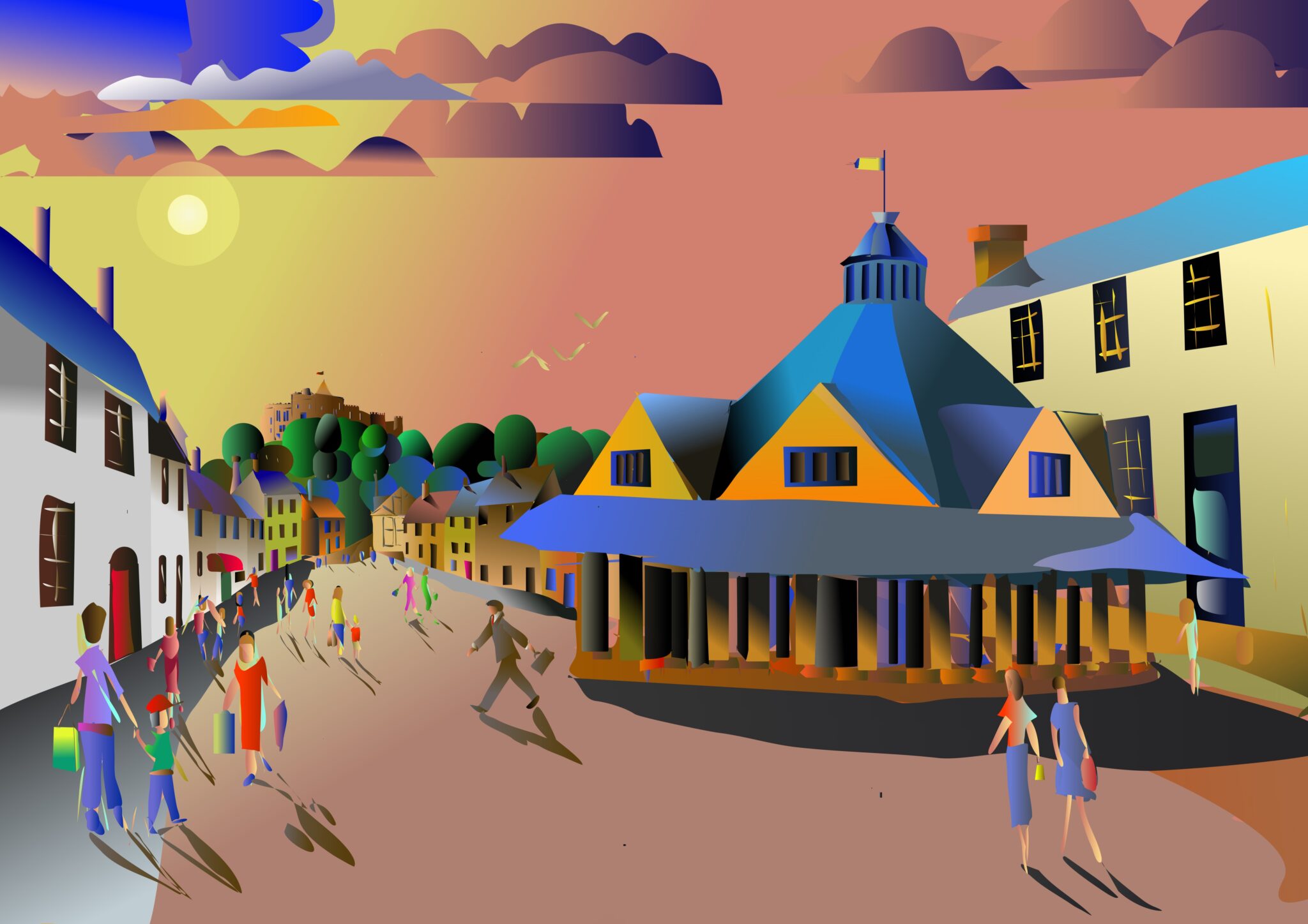 Dunster Yarn Market - Welsh Artist Christopher Langley